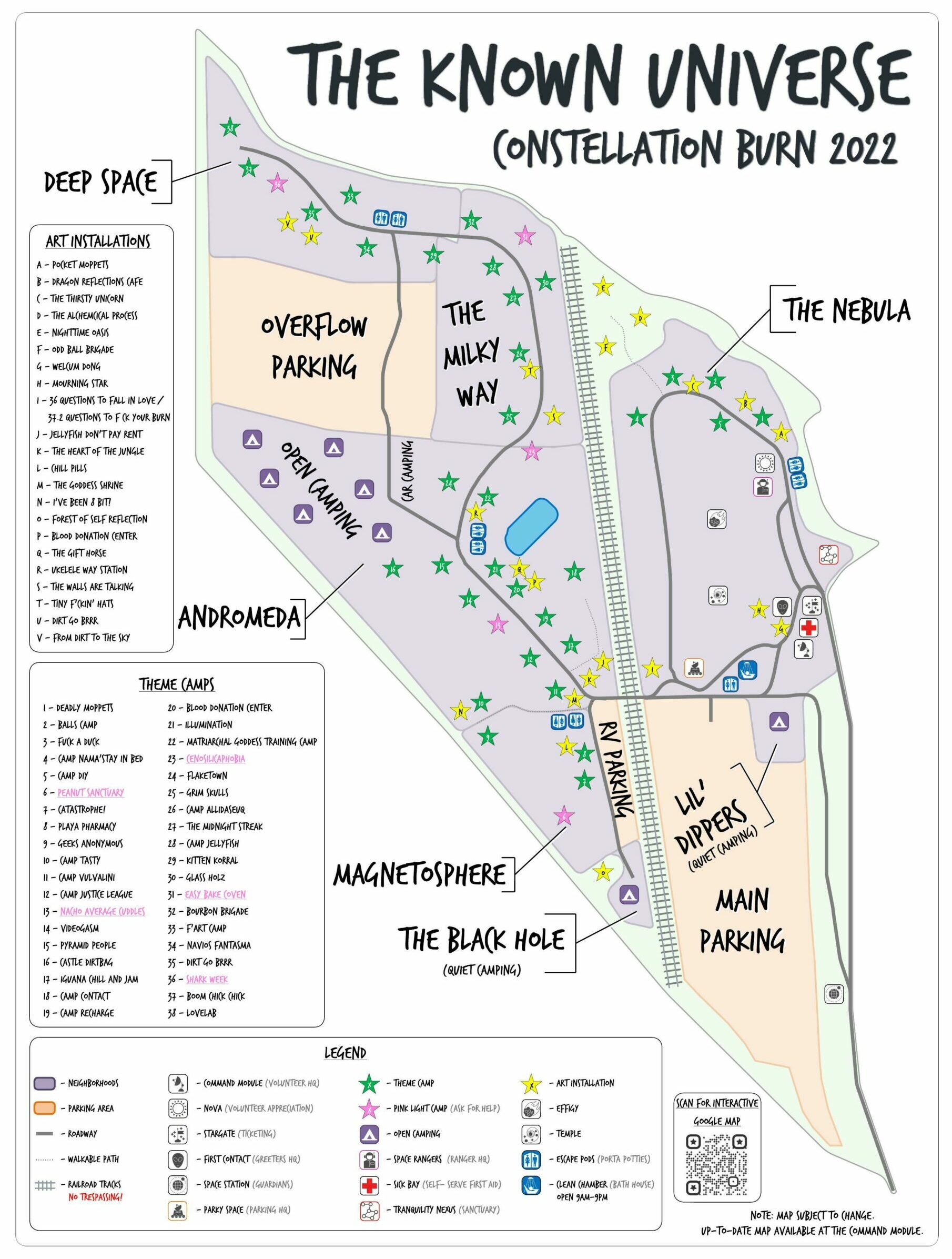 Map of the Known Universe – 2022 LR – Constellation Burn